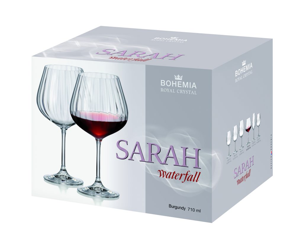 Bohemia Crystal Sarah Waterfall Red wine Glasses 710ml 6pk – Adams