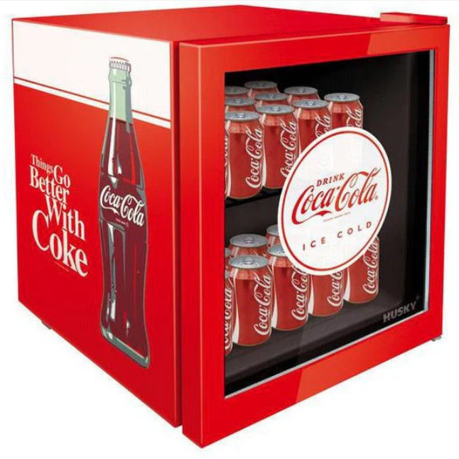 Husky Counter Top Mini Fridge With Solid Door – Coca Cola 46L – Adams