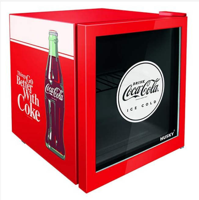 Husky Counter Top Mini Fridge With Solid Door – Coca Cola 46L – Adams