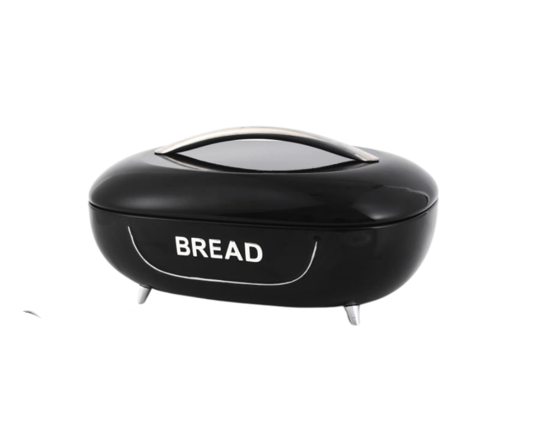 Verge Bread Box With 3 Pieces Canisters – Black – Adams