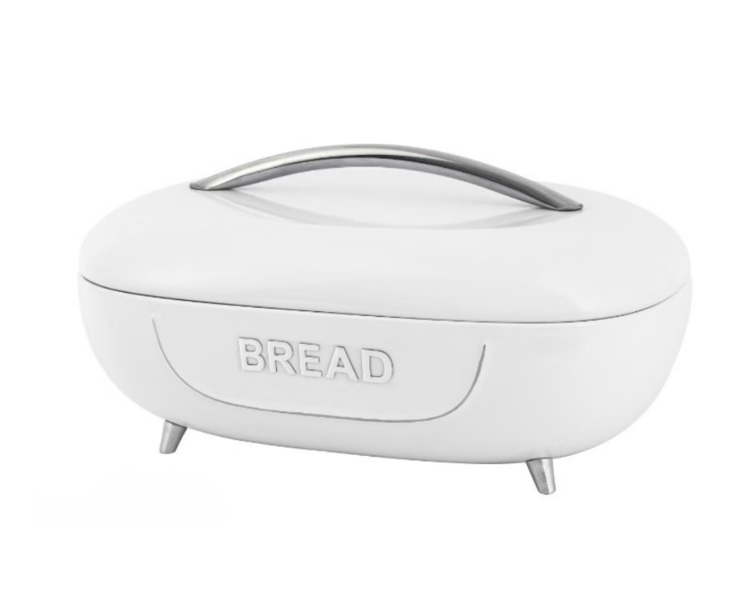 Verge Bread Box With 3 Pieces Canisters – White – Adams