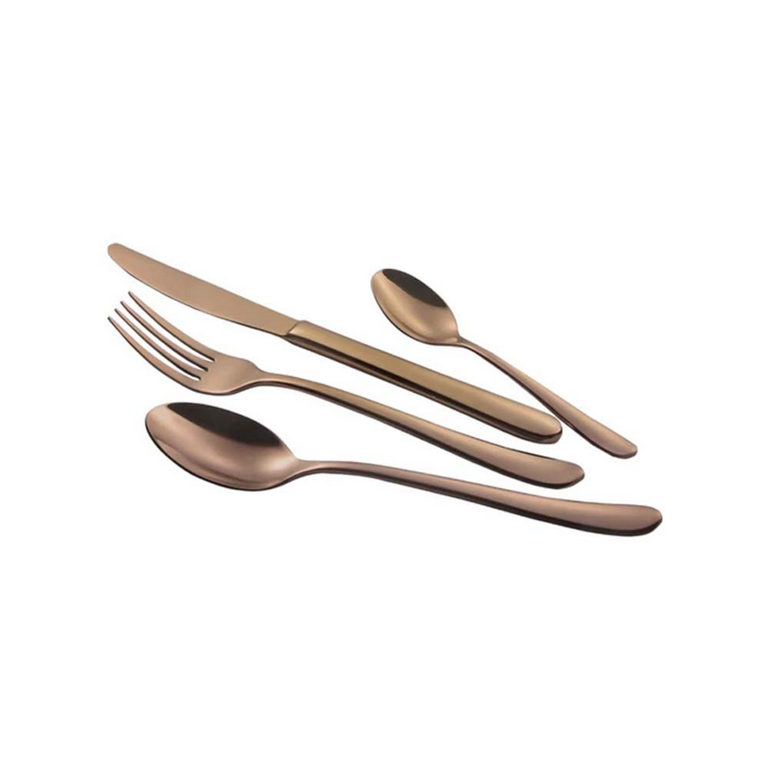 Table Pride Rose Gold Stainless Steel Cutlery 24-Piece – Adams